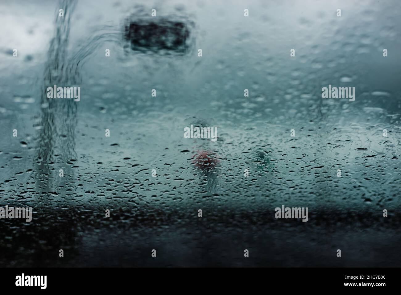 Rain view from inside the car hi-res stock photography and images - Alamy