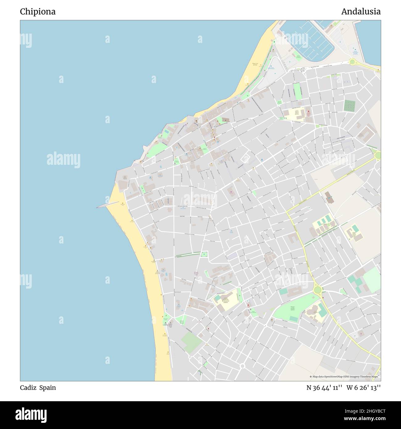 Chipiona, Cadiz, Spain, Andalusia, N 36 44' 11'', W 6 26' 13'', map ...