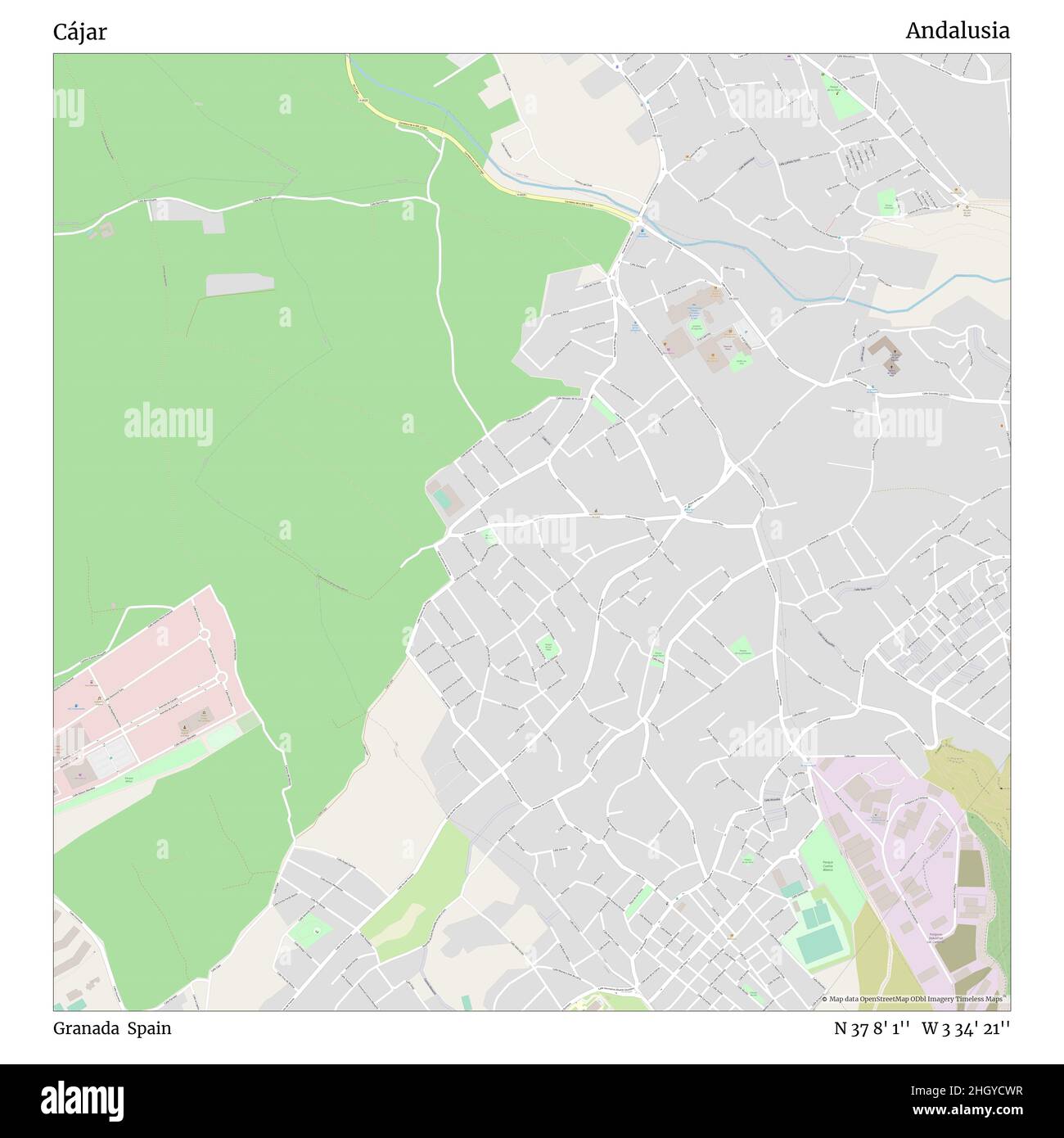 Cájar, Granada, Spain, Andalusia, N 37 8' 1'', W 3 34' 21'', map ...