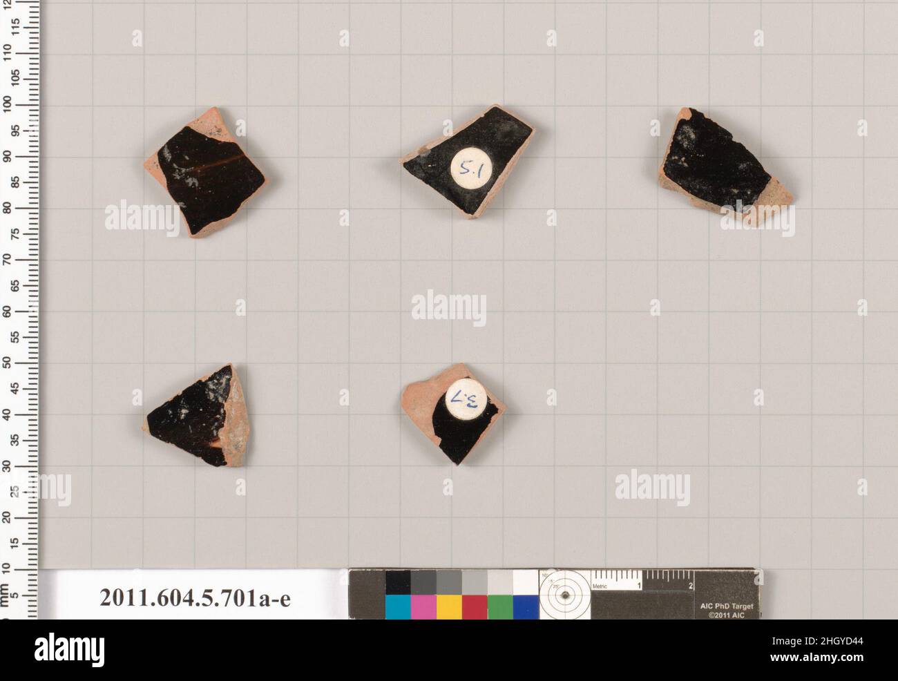 Terracotta fragments of kylikes (drinking cups) 6th/5th centuries B.C ...
