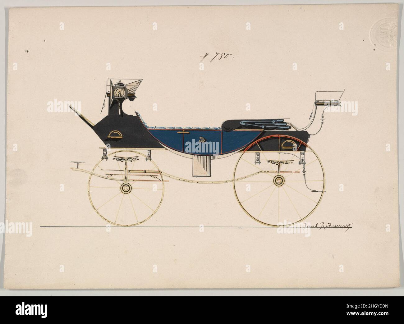Design for Unclassified Carriage, no. 780 1850–70 Brewster & Co ...