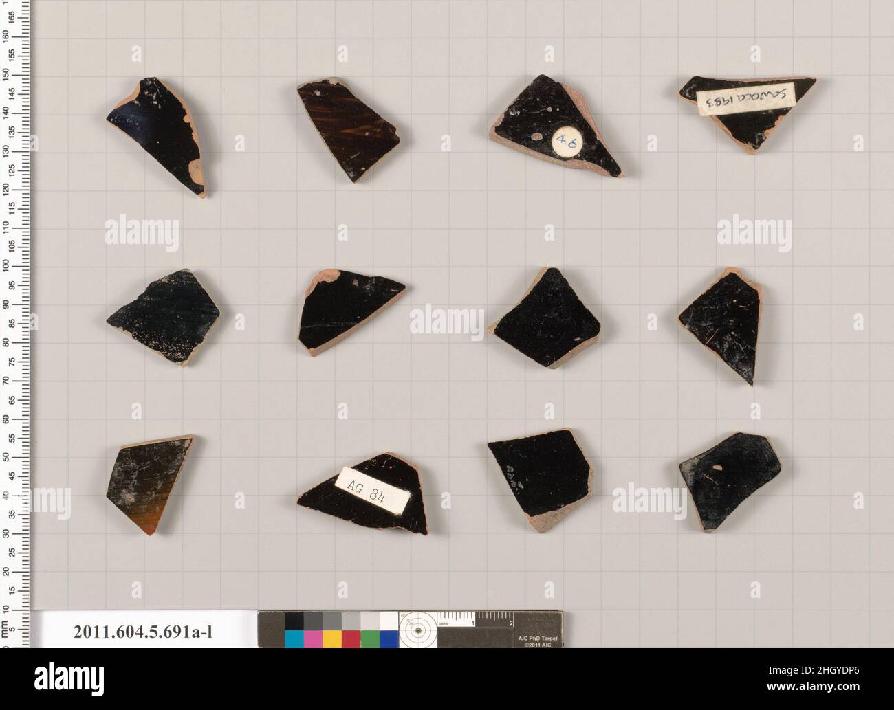 Terracotta fragments of kylikes (drinking cups) 6th/5th centuries B.C ...