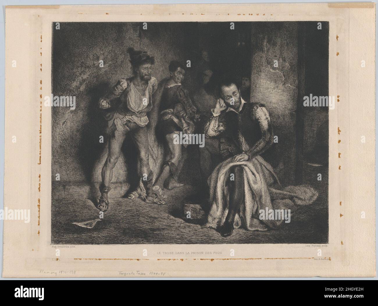 Tasso in Prison 1879 Léopold Flameng French. Tasso in Prison. Léopold Flameng (French (born ...