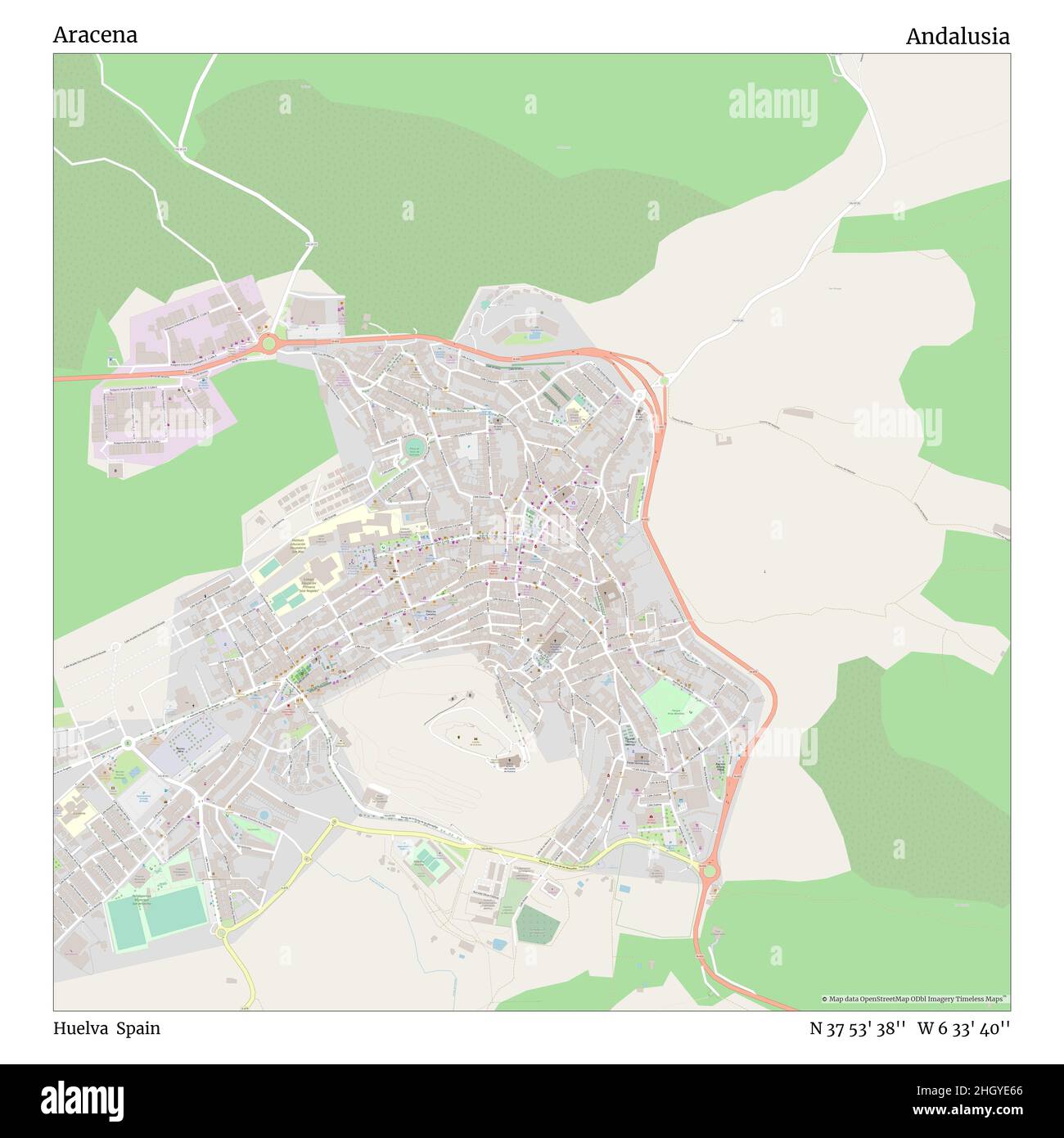 Map of aracena Cut Out Stock Images & Pictures - Alamy