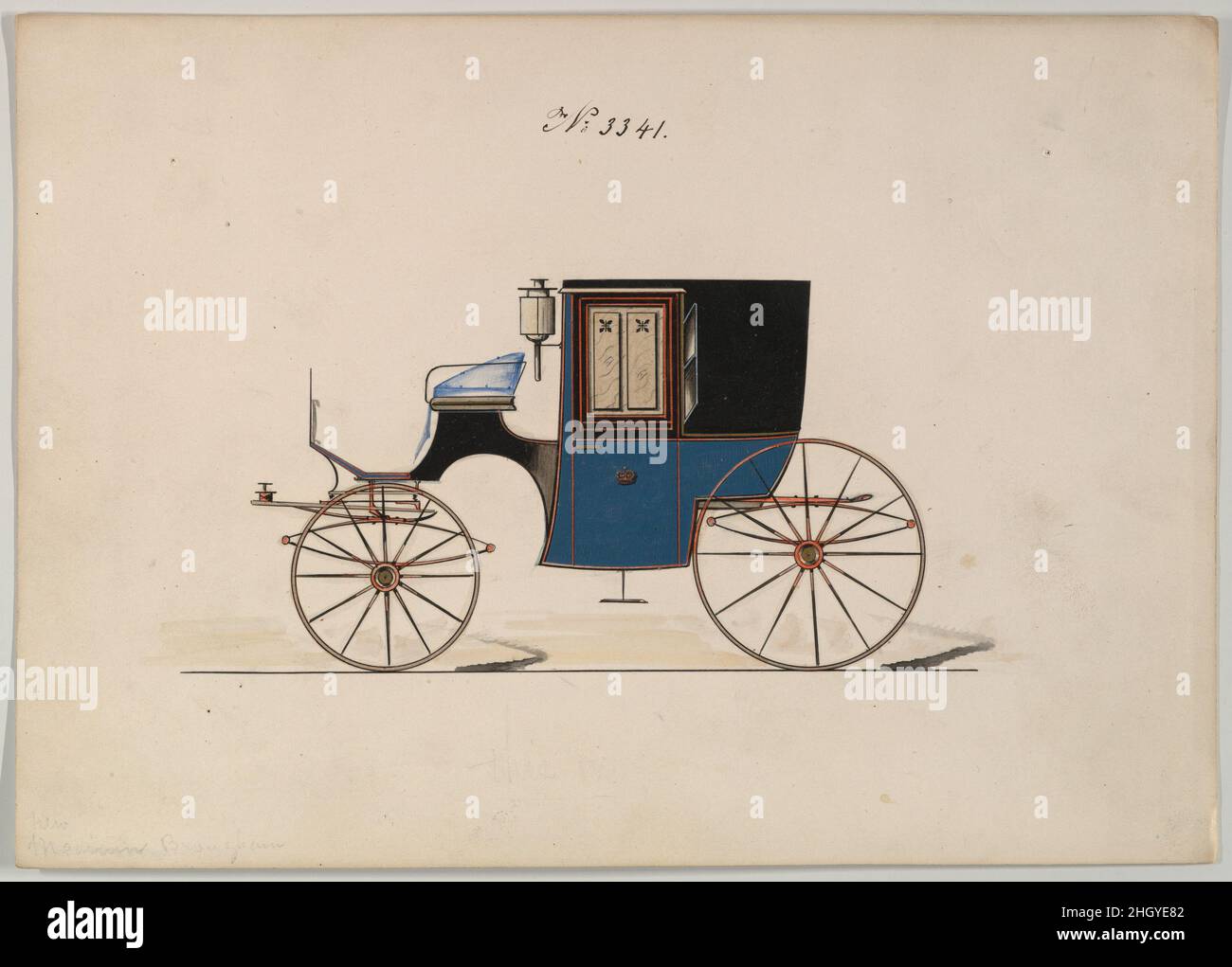 Design for Brougham, no. 3341 1877 Brewster & Co. American Brewster ...