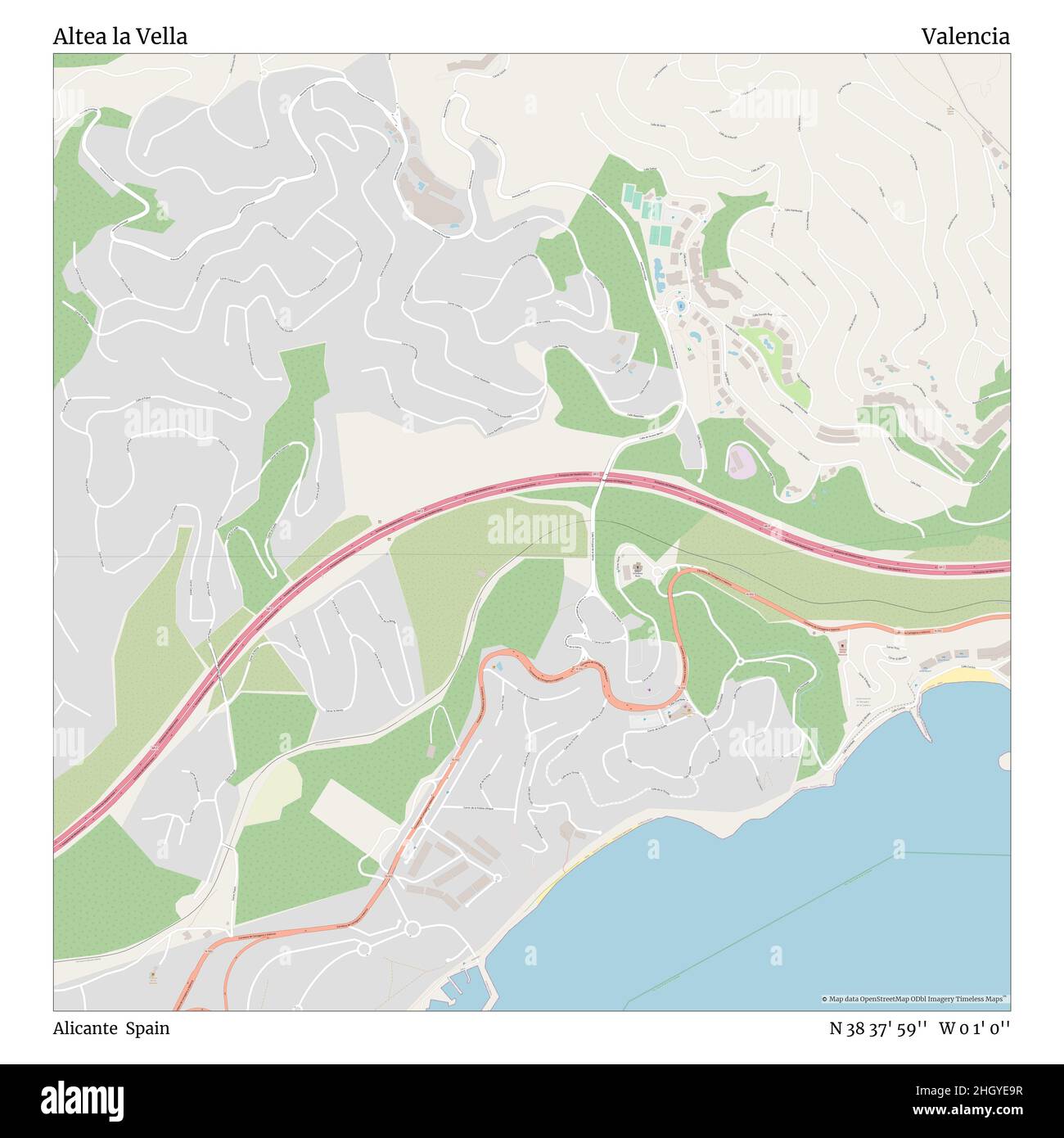 Map of altea spain hi-res stock photography and images - Alamy