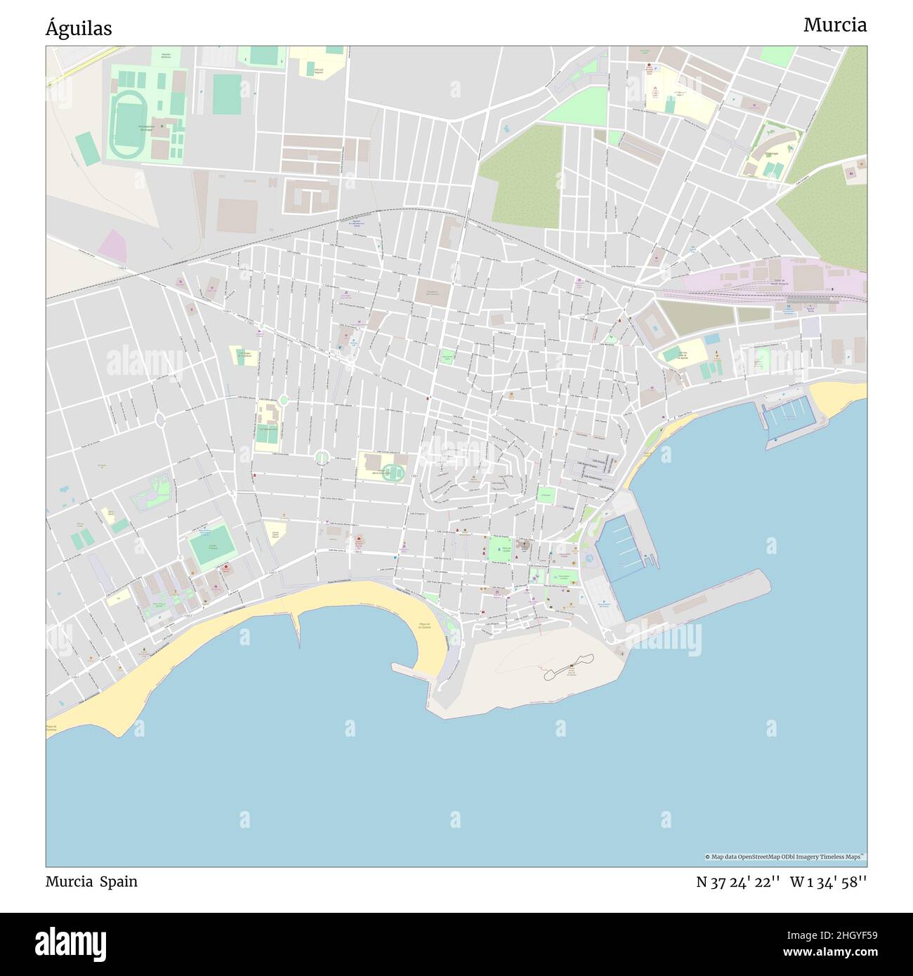 Aguilas spain city map hi-res stock photography and images - Alamy