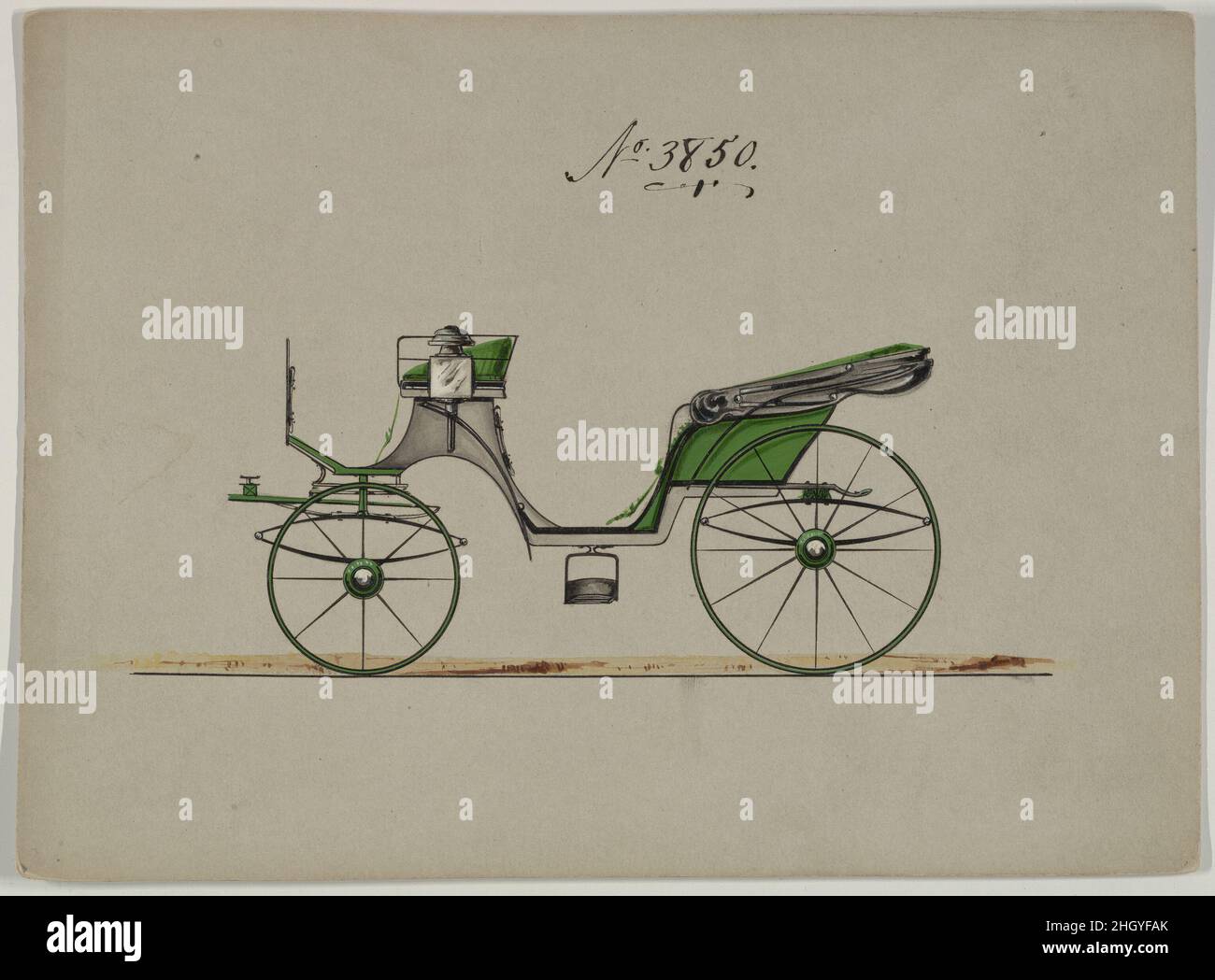 Design for Cabriolet or Victoria, no. 3850 1883 Brewster & Co. American ...