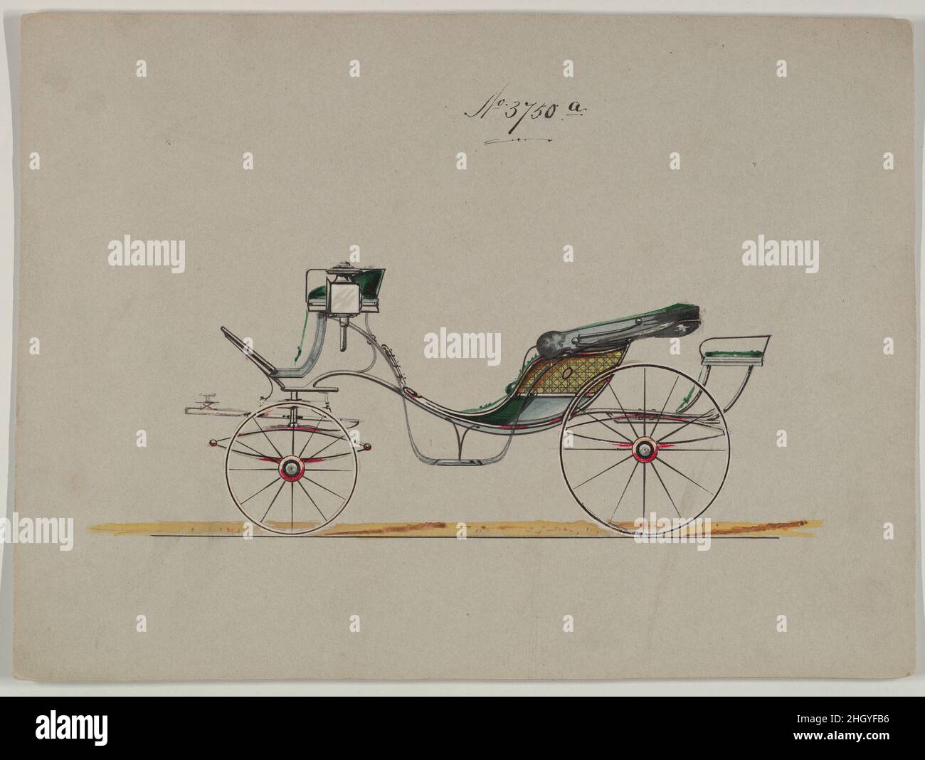 Design for Cabriolet or Victoria, no. 3750a 1882 Brewster & Co ...