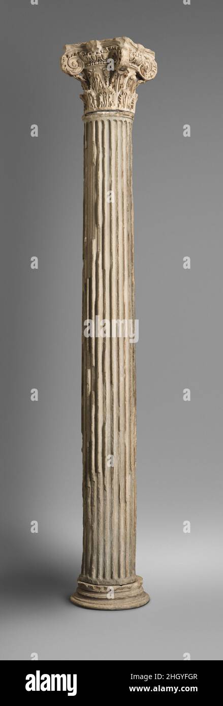 Marble column with base and capital ca. A.D. 117–138 Roman The capital ...
