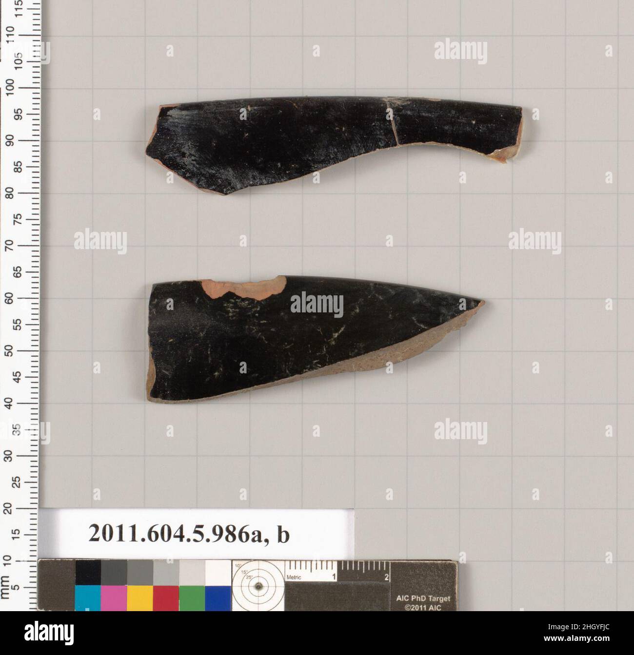 Terracotta rim fragments of kylikes (drinking cups) 6th/5th centuries B ...