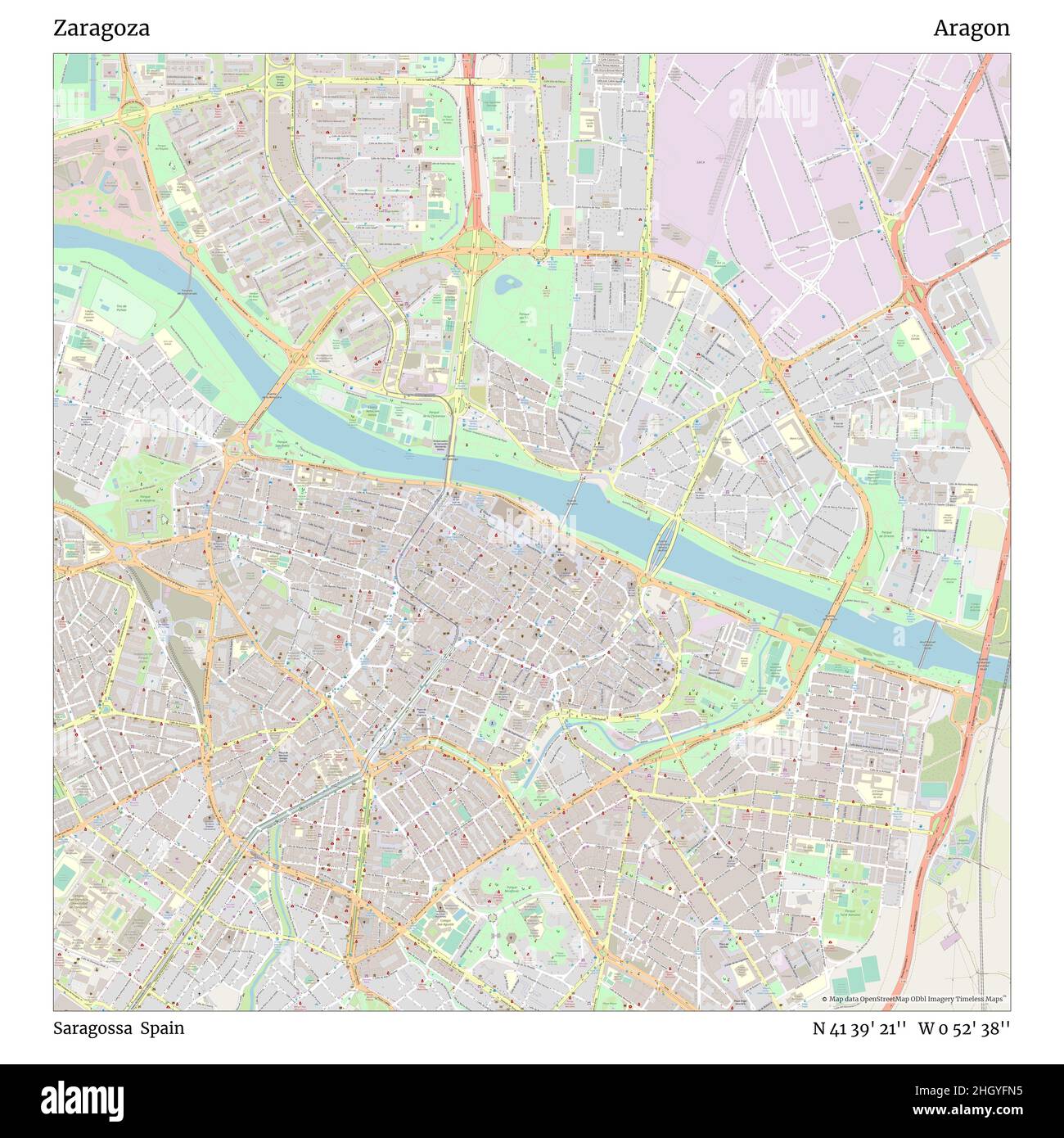 Map of zaragoza hi-res stock photography and images - Alamy