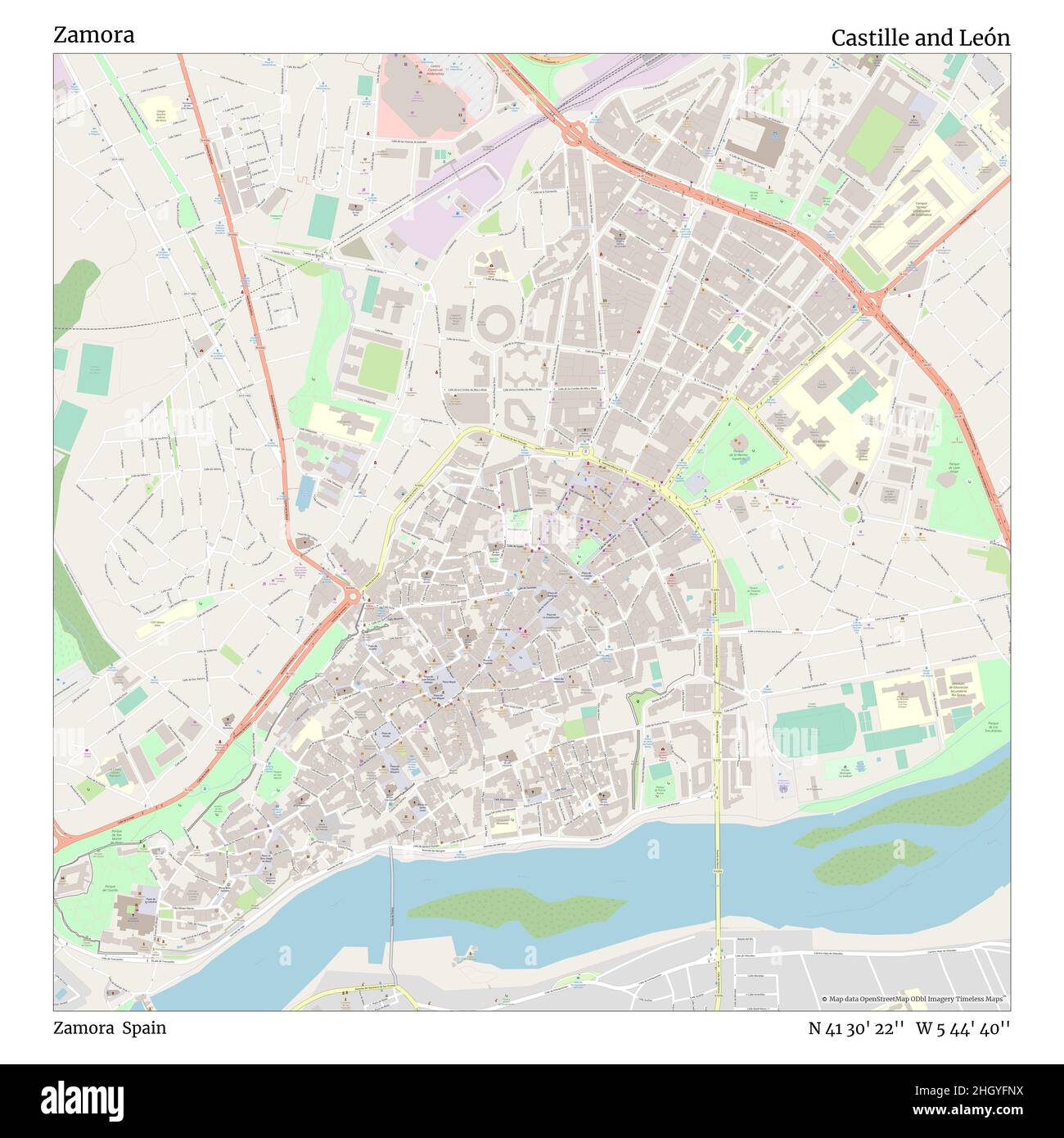 Map of zamora spain hi-res stock photography and images - Alamy