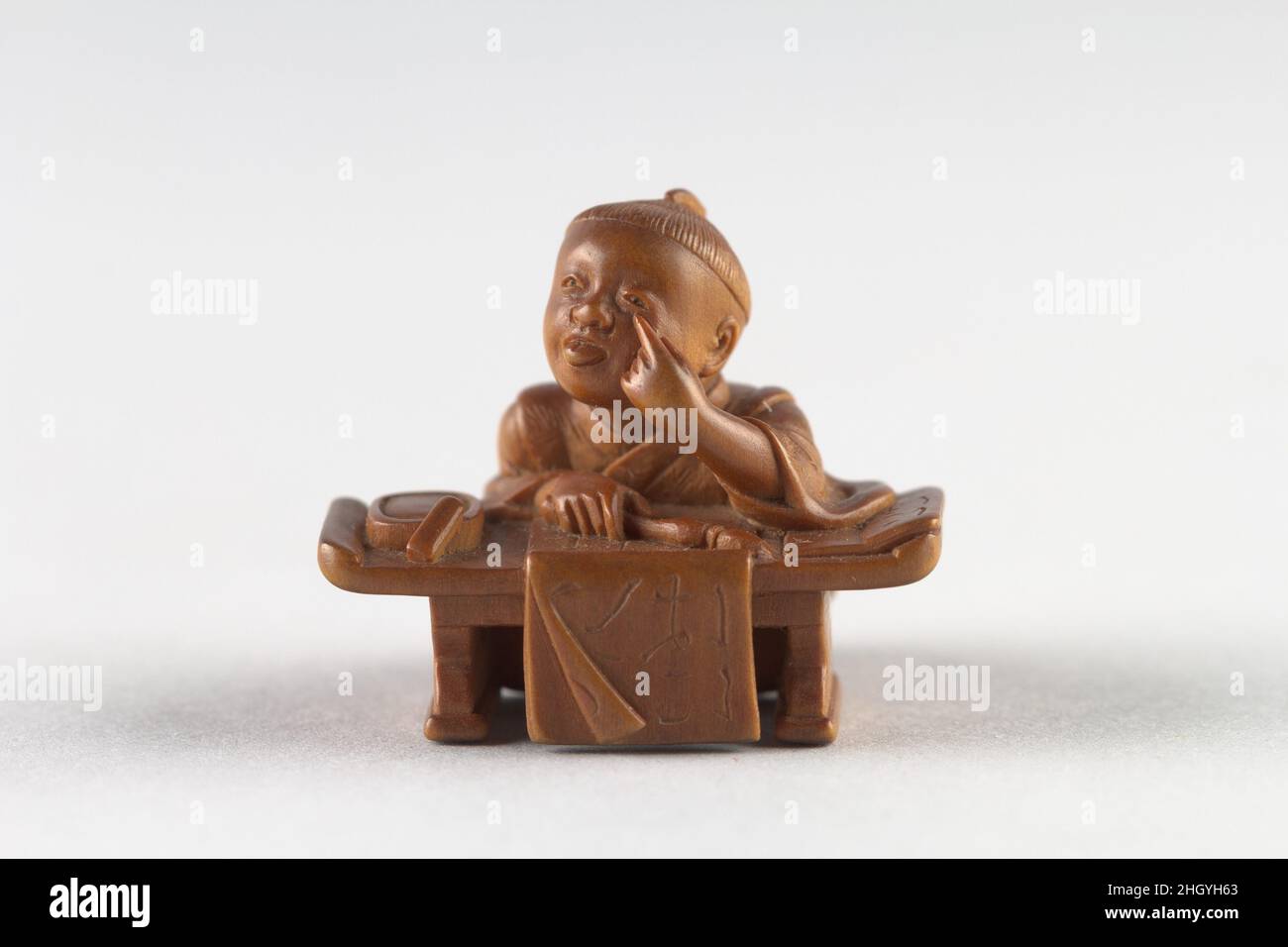 Netsuke of Boy Writing 19th century Japan. Netsuke of Boy Writing ...