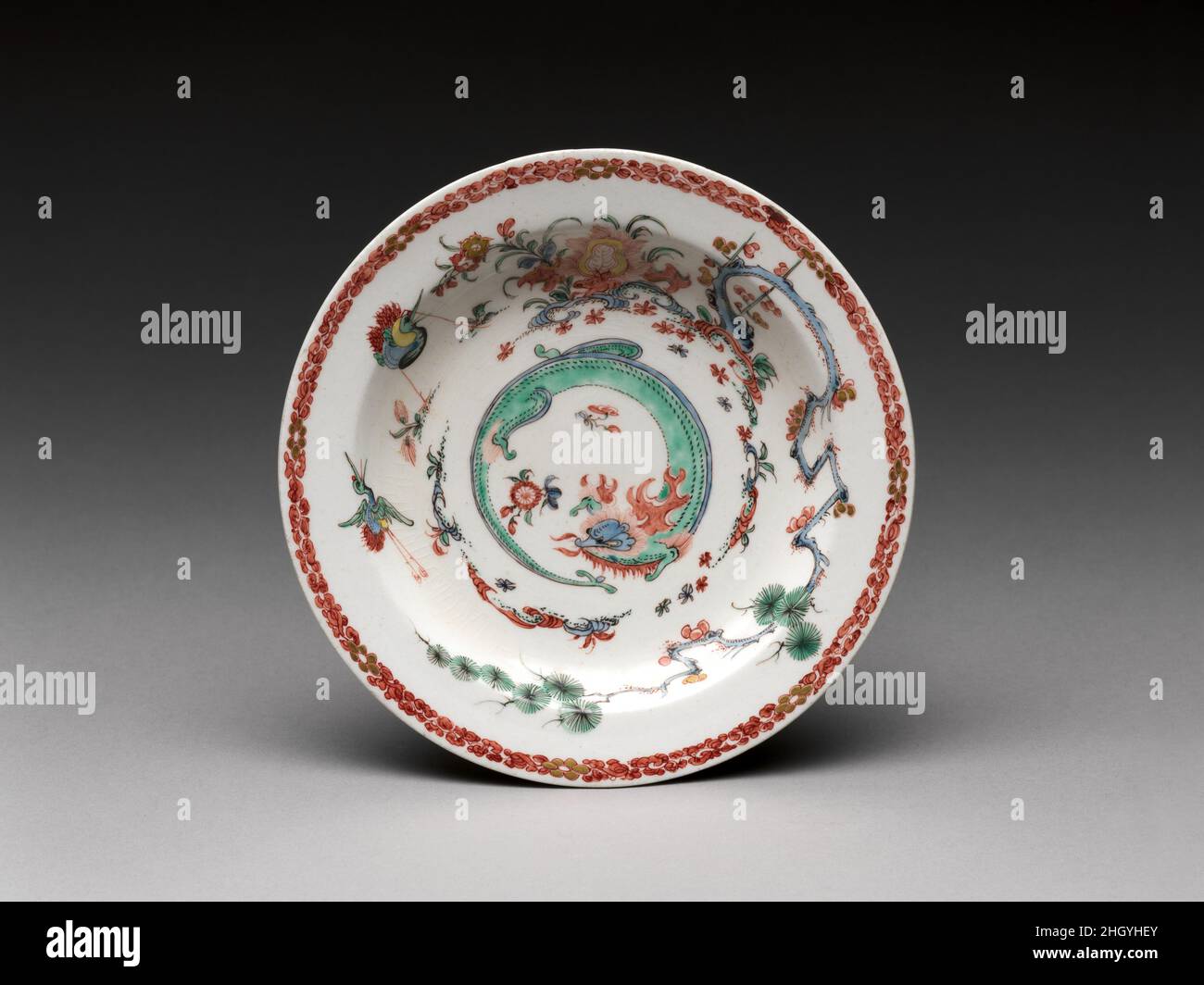 Dish with dragons ca. 1755 Bow Porcelain Factory British The gift of ...