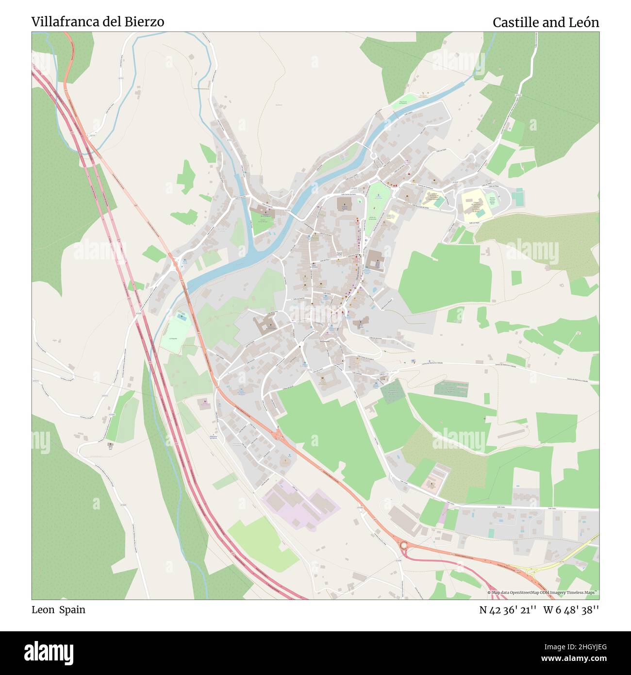 Villafranca del bierzo map hi-res stock photography and images - Alamy