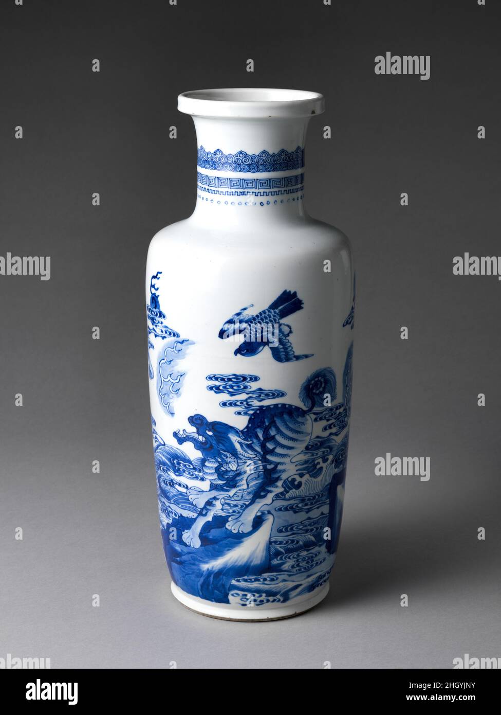 Vase with Mythical Creature Chasing Pearl early 18th century China The ...