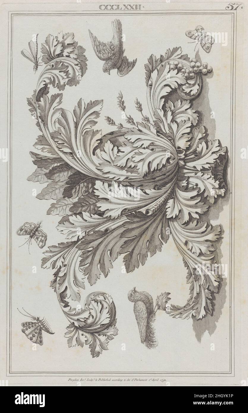 Acanthus Leaves, Birds and Insects, no. CCCLXXII ("Designs for Various ...