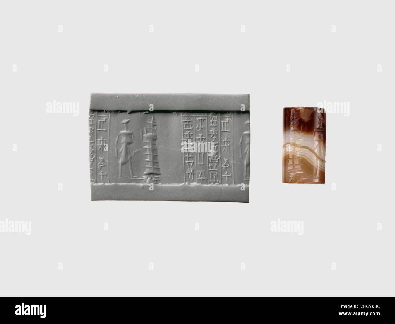 Cylinder seal ca. first half 2nd millennium B.C. Babylonian. Cylinder ...