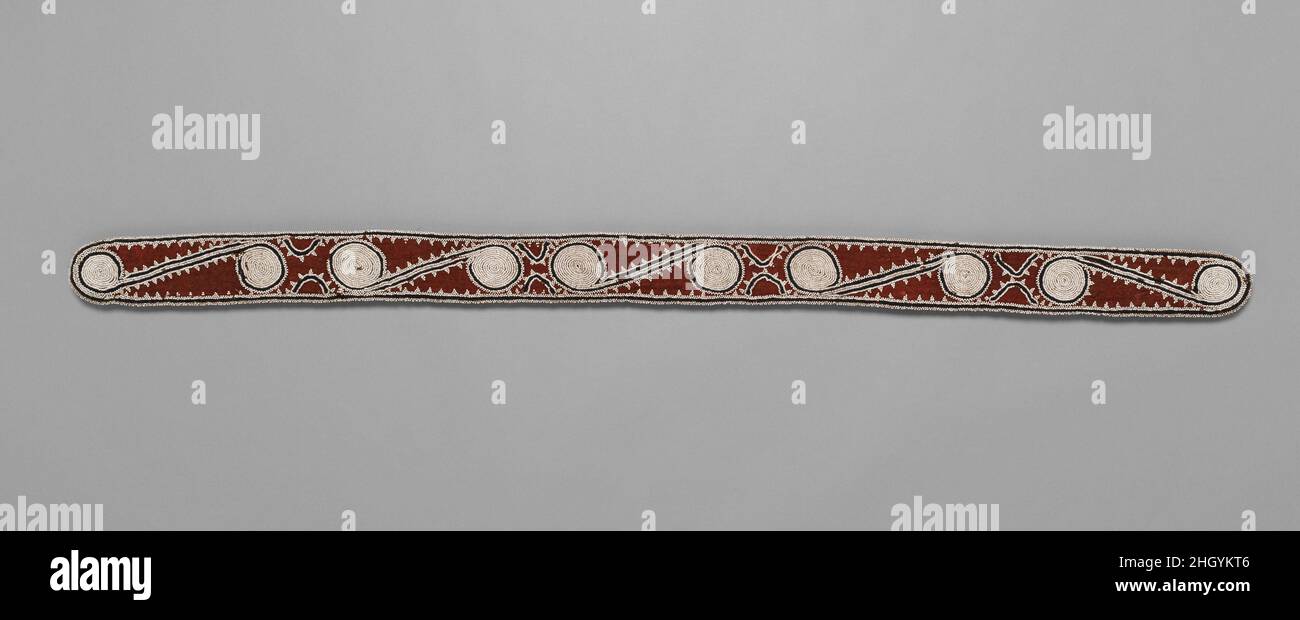Sash ca. 1790 Choctaw, Native American The flowing spiral and scroll ...
