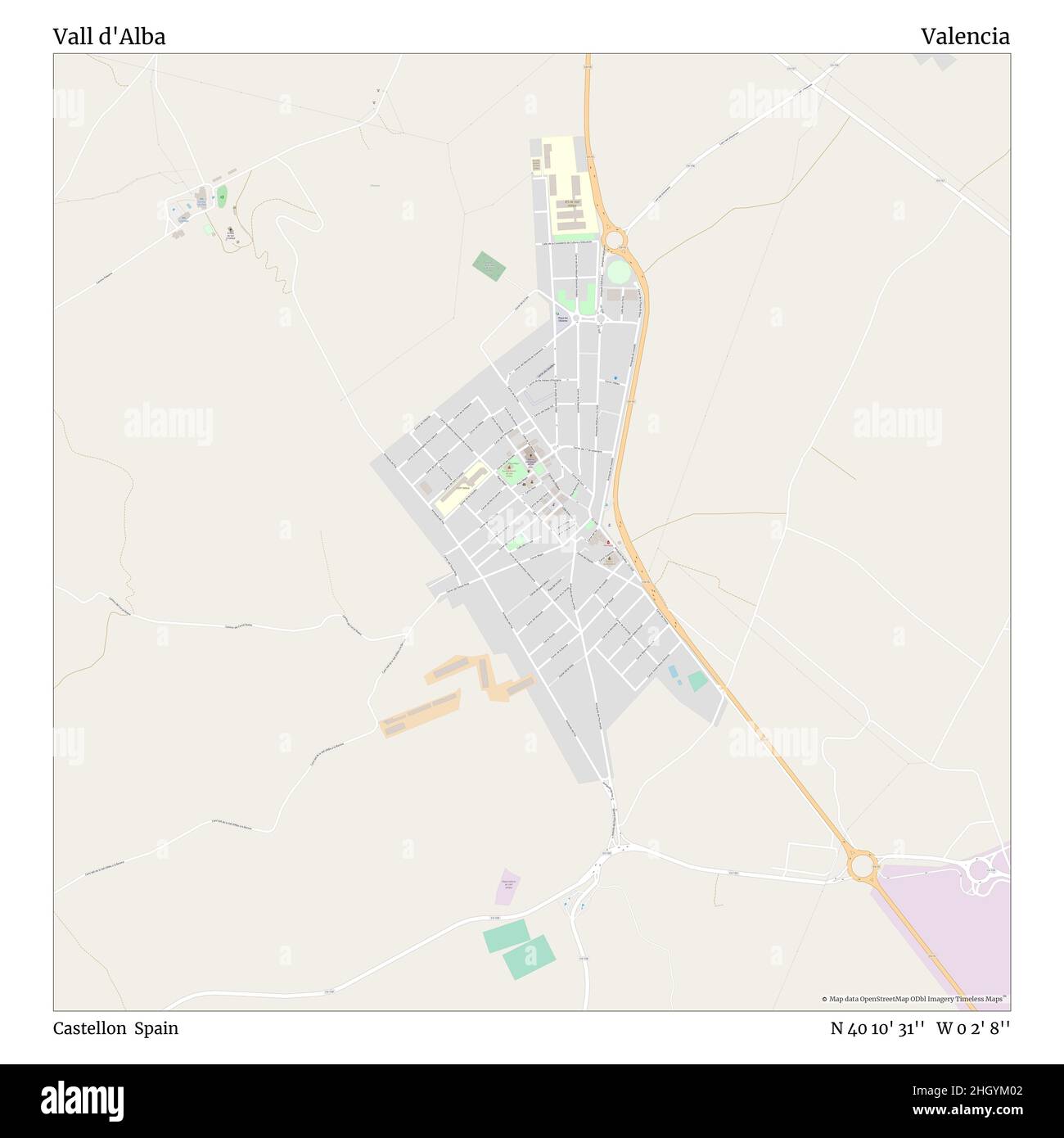 Vall d'Alba, Castellon, Spain, Valencia, N 40 10' 31'', W 0 2' 8'', map ...