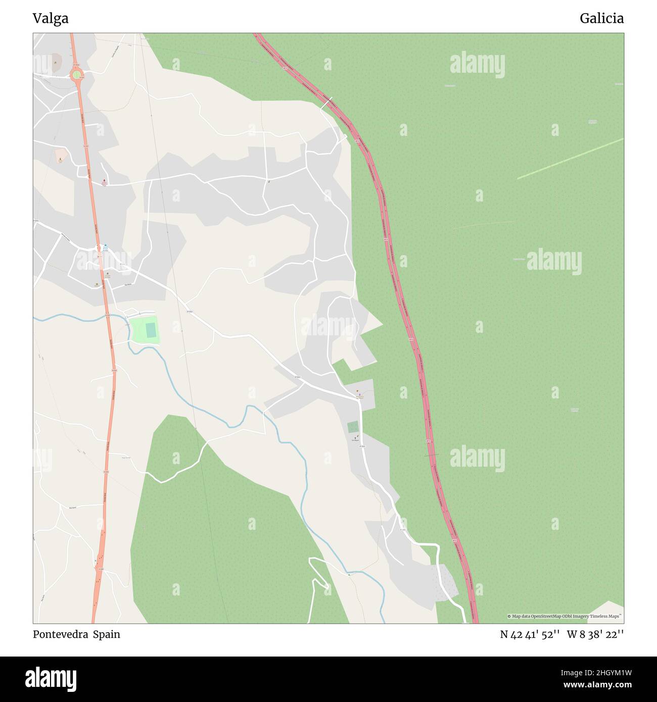 Valga, Pontevedra, Spain, Galicia, N 42 41' 52'', W 8 38' 22'', map ...
