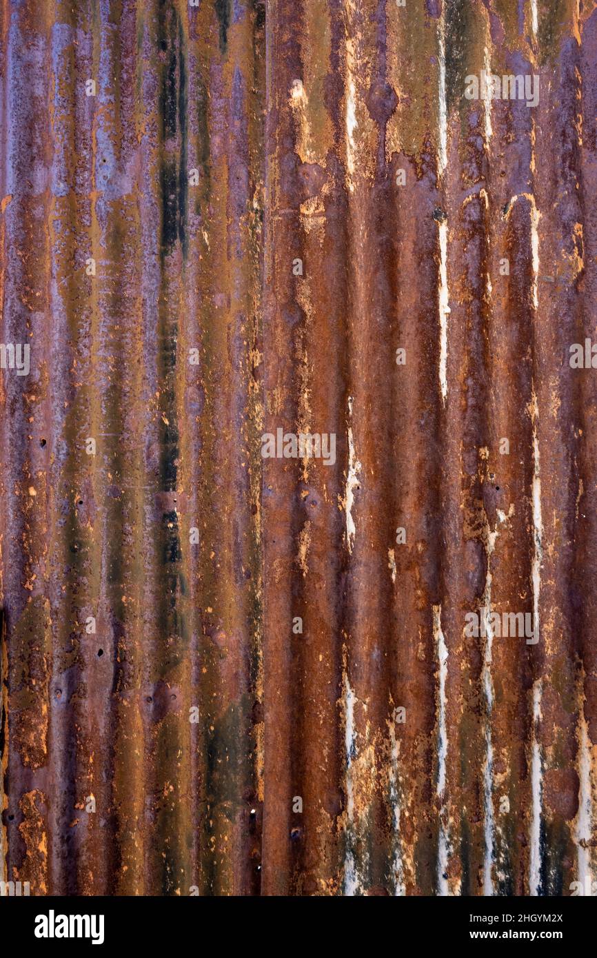 Vertical Slats of Rusted Panel in Ghost Town in Death Valley National ...