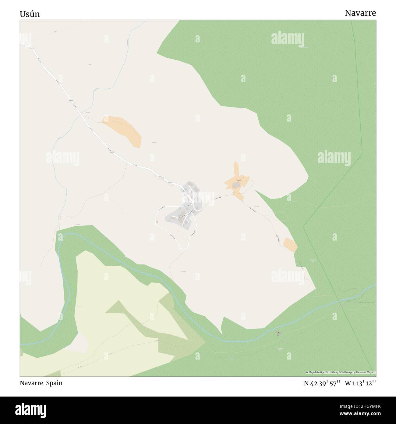 Usún, Navarre, Spain, Navarre, N 42 39' 57'', W 1 13' 12'', map ...