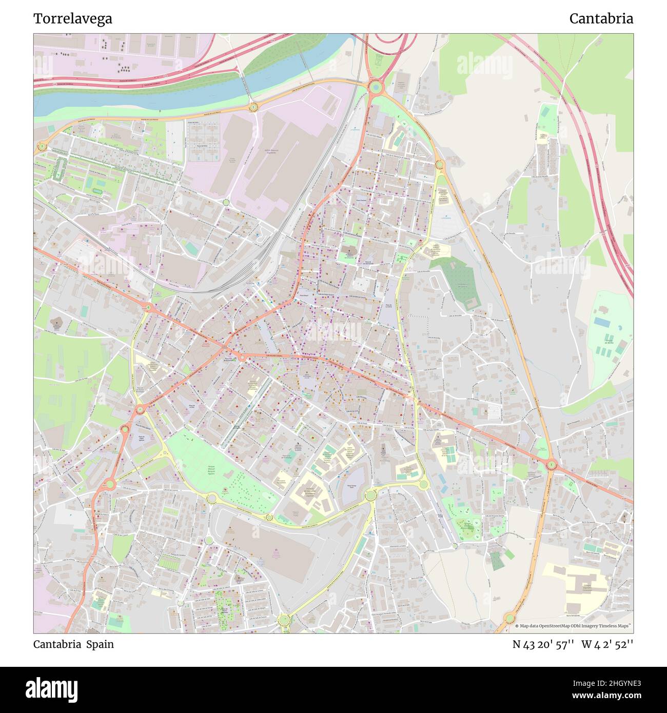 Map of torrelavega Cut Out Stock Images & Pictures - Alamy