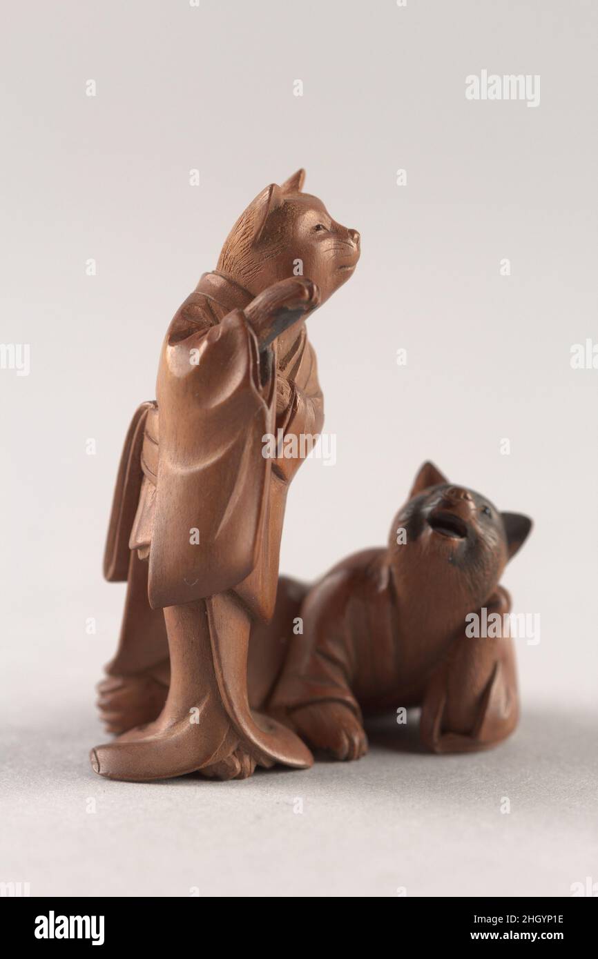 Netsuke of Two Cats 19th century Japan. Netsuke of Two Cats. Japan ...