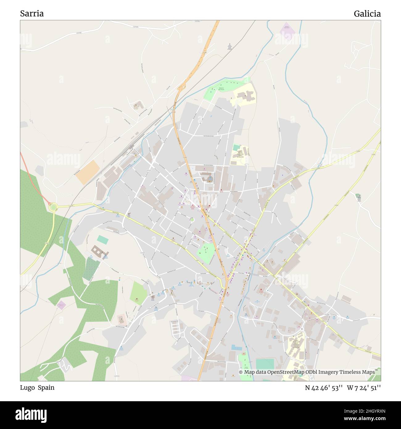Map of sarria hi-res stock photography and images - Alamy