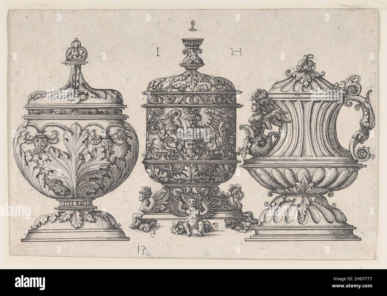Three Goblets 1528-1563 Hieronymus Hopfer. Three Goblets. Hieronymus ...