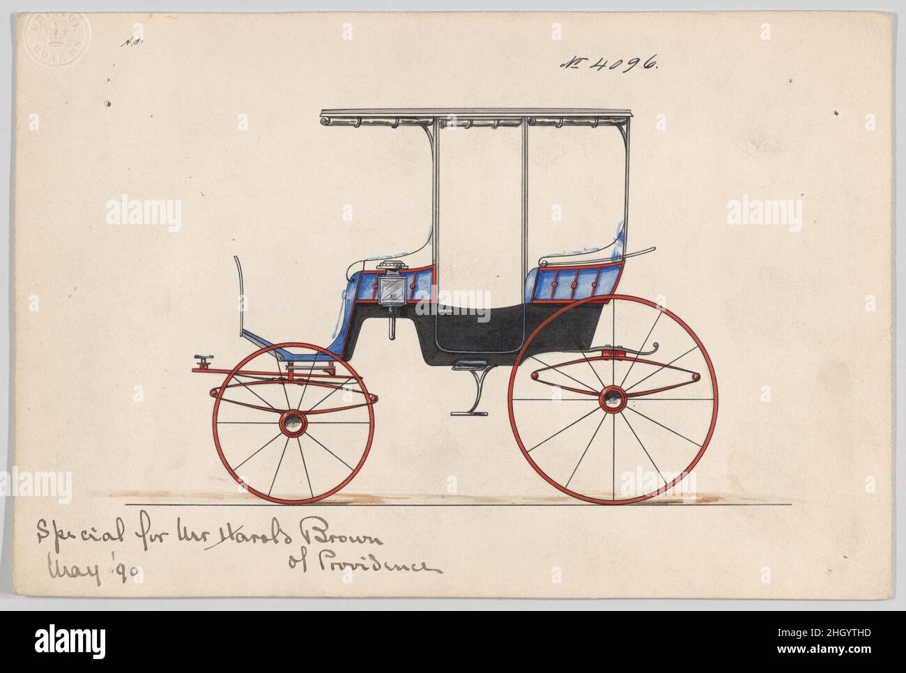 Design for Station Wagon, no. 4096 1890 Brewster & Co. American ...