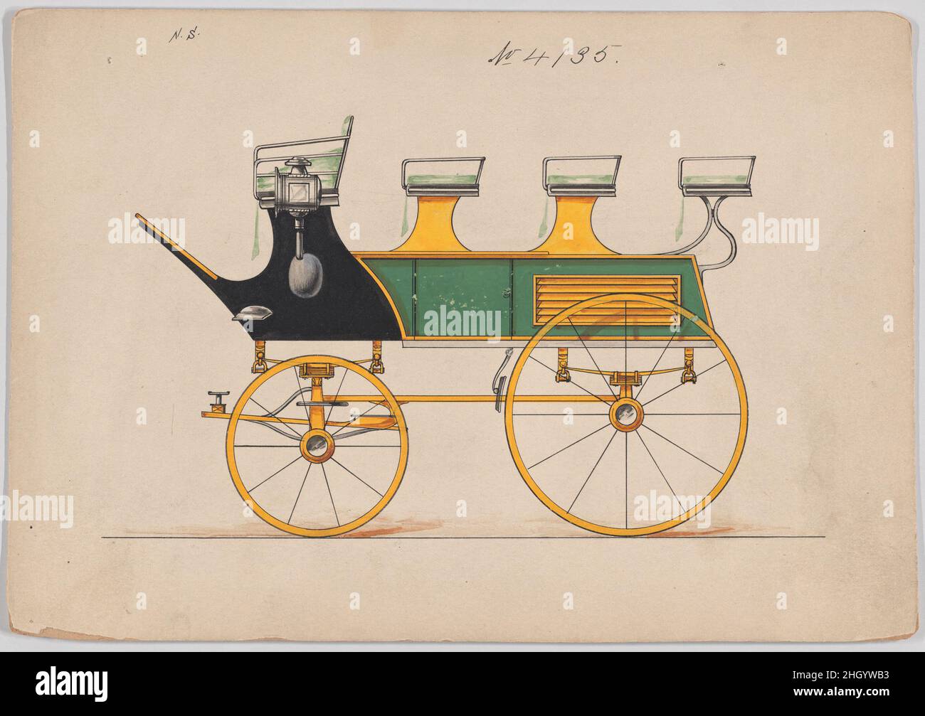 Design for Roof Seat Break, no. 4135 1891 Brewster & Co. American ...