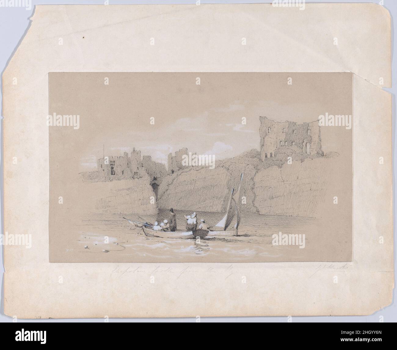 Chepstow Castle, Wales from the River Wye 1830–60 Attributed to ...