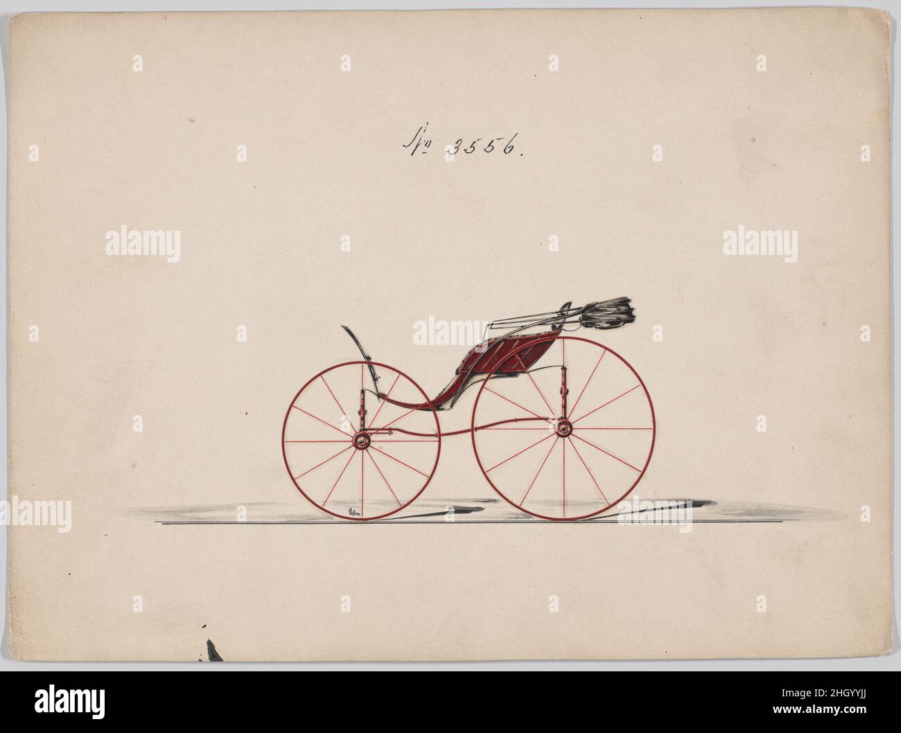 Design for Pony Phaeton, no. 3556 1870 Brewster & Co. American Brewster ...