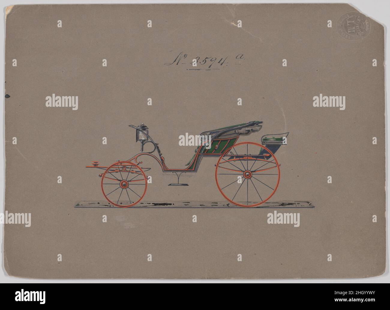 Design for Pony Phaeton, no. 3594a 1880 Brewster & Co. American ...