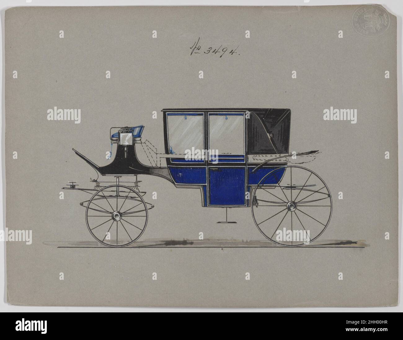 Design for Landau, No. 3494 1879 Brewster & Co. American Brewster ...