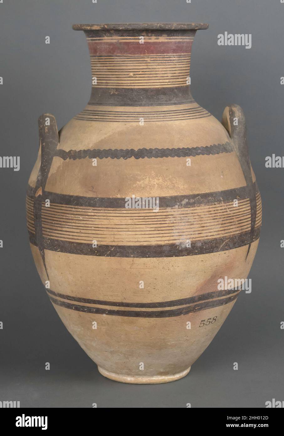 Amphora Cypriot Broad and narrow bands in black and red.. Amphora ...