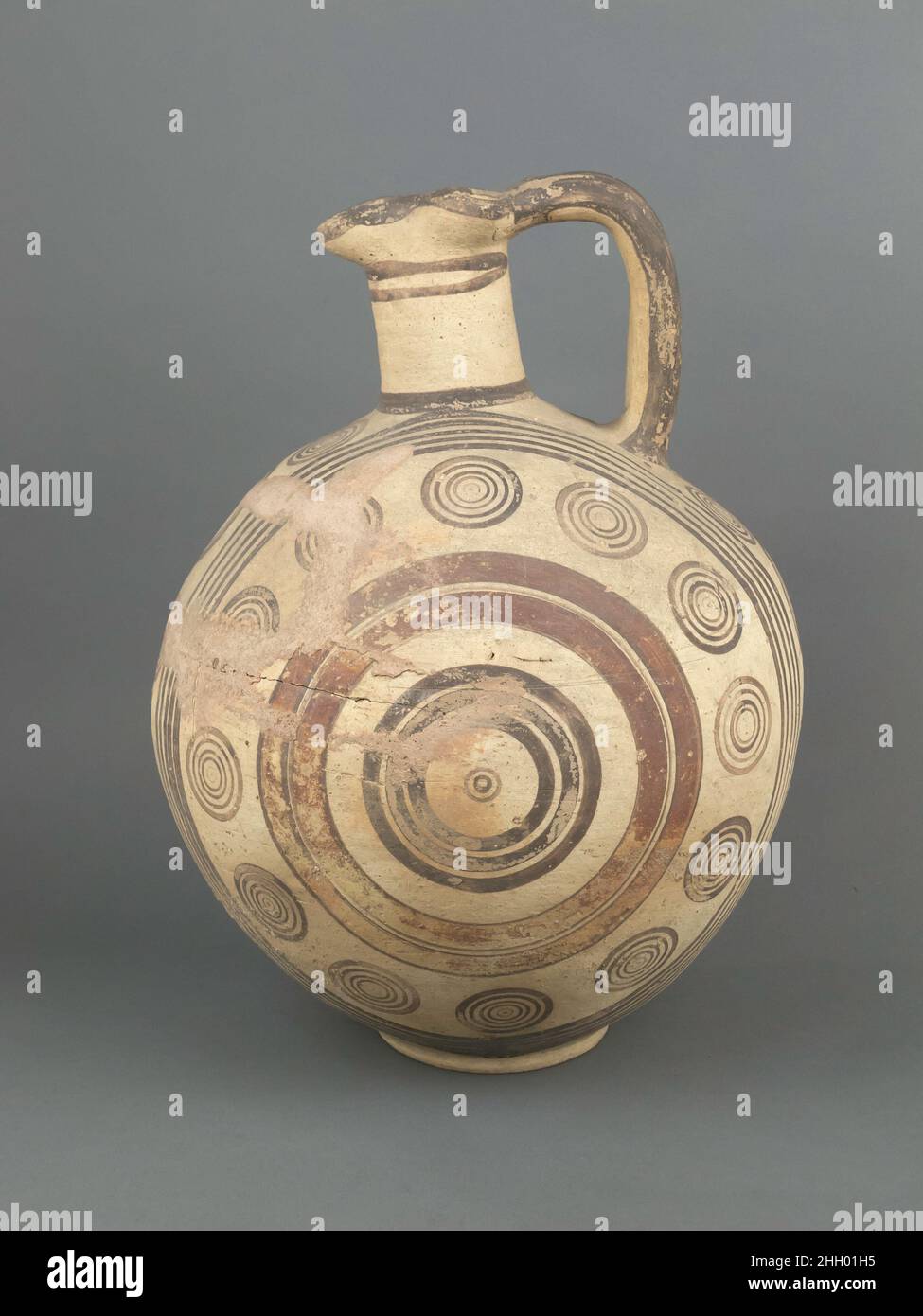 Oinochoe Cypriot Vertical and concentric circles.. Oinochoe. Cypriot ...