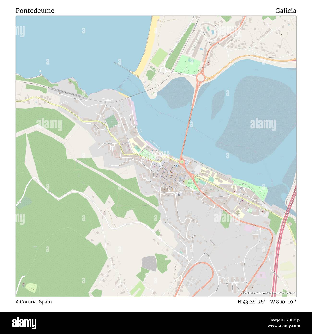 Map of pontedeume hi-res stock photography and images - Alamy