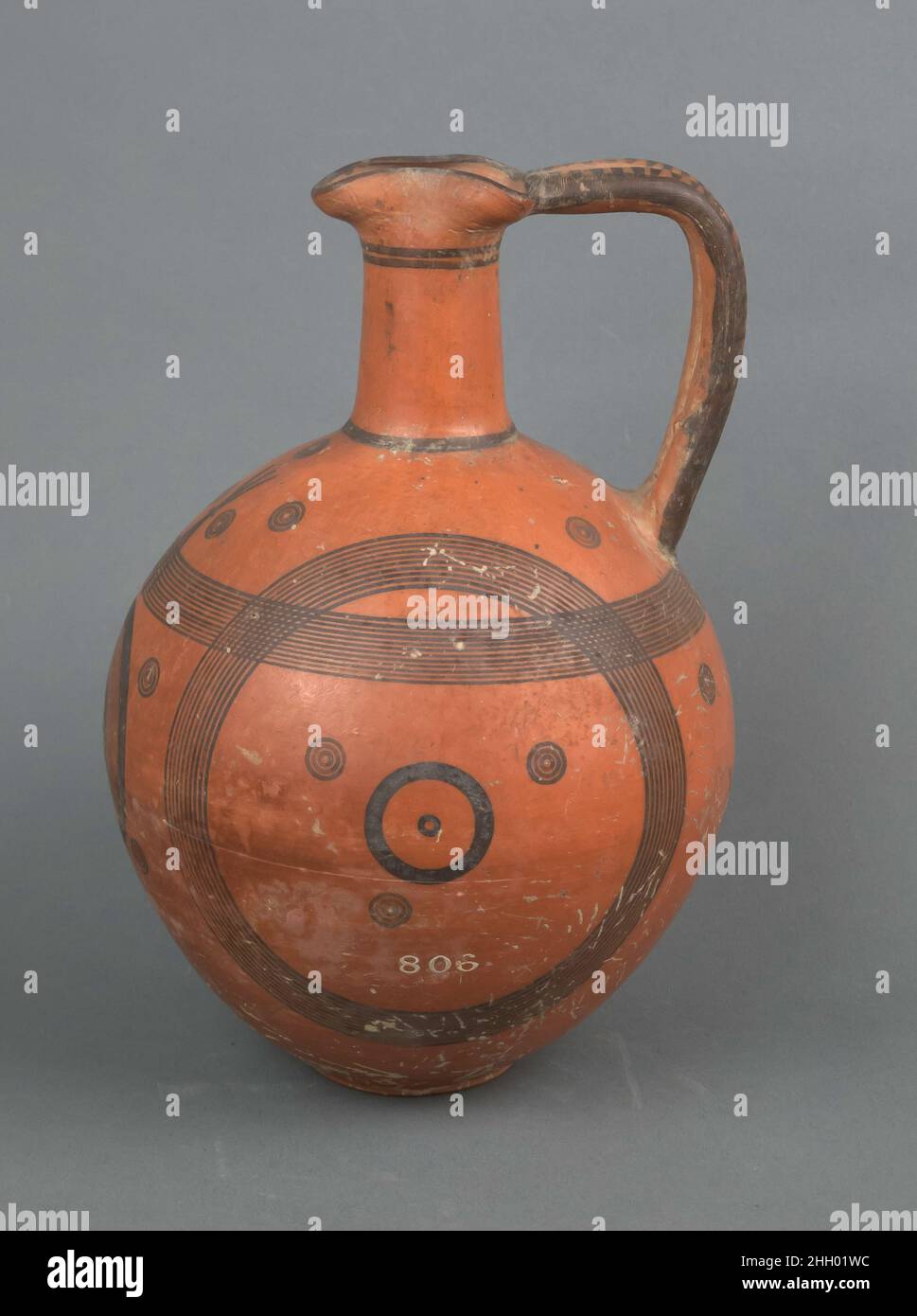 Jug 750–480 B.C. Cypriot Horizontal, vertical and concentric circles ...