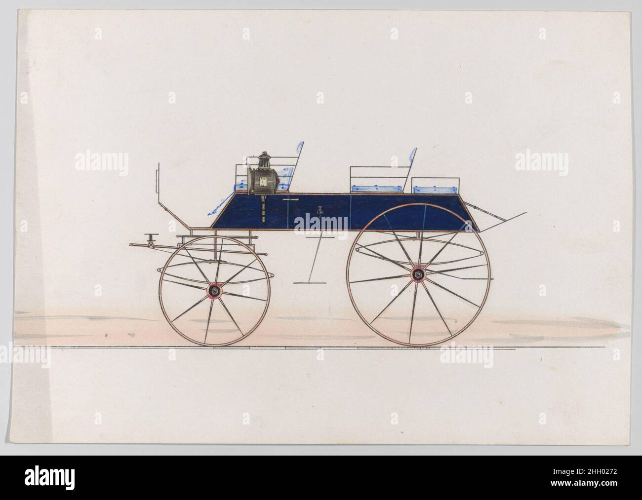 Design for Platform Wagon (unnumbered) ca. 1870 Brewster & Co. American ...