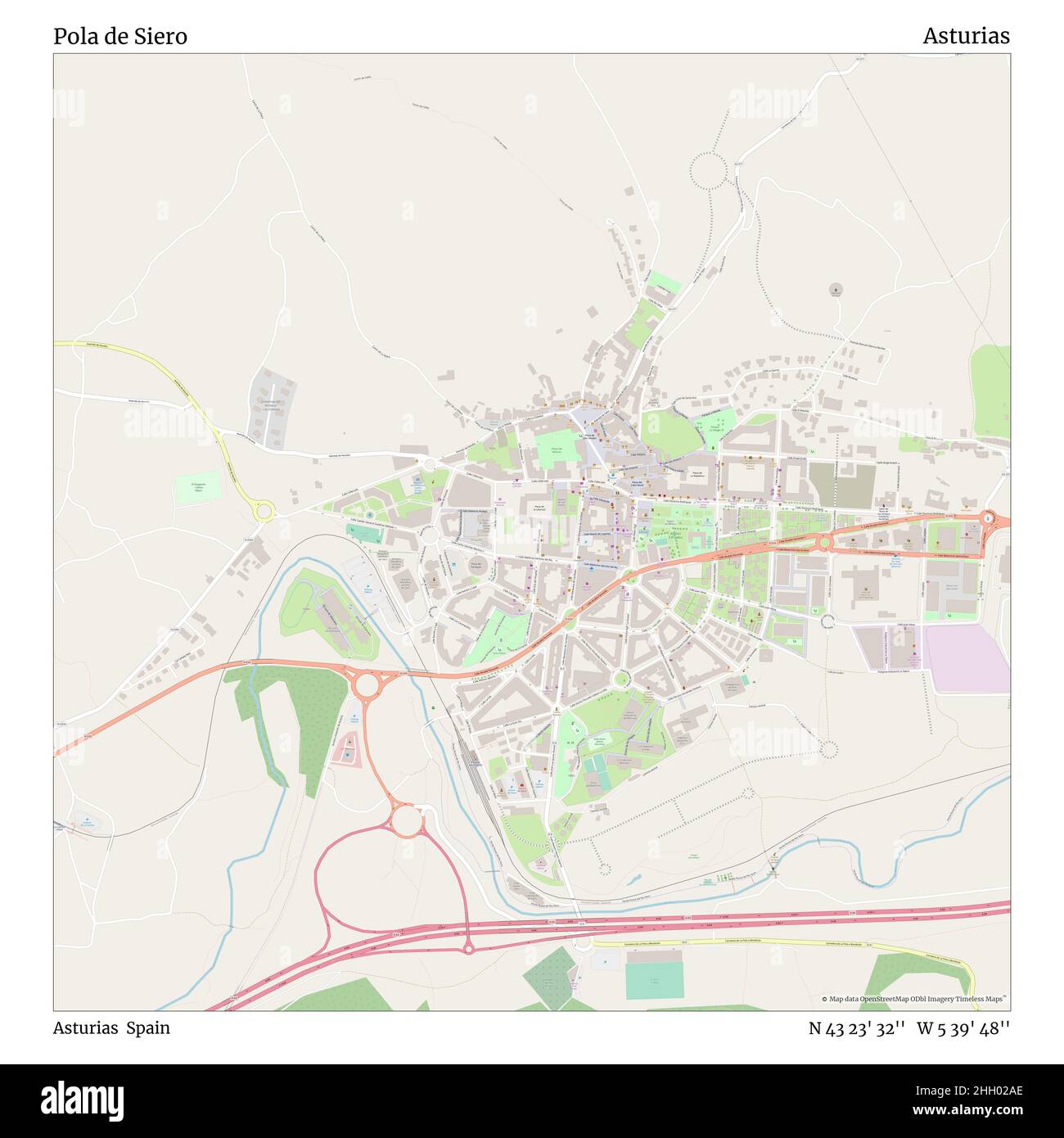 Map of pola de siero hi-res stock photography and images - Alamy