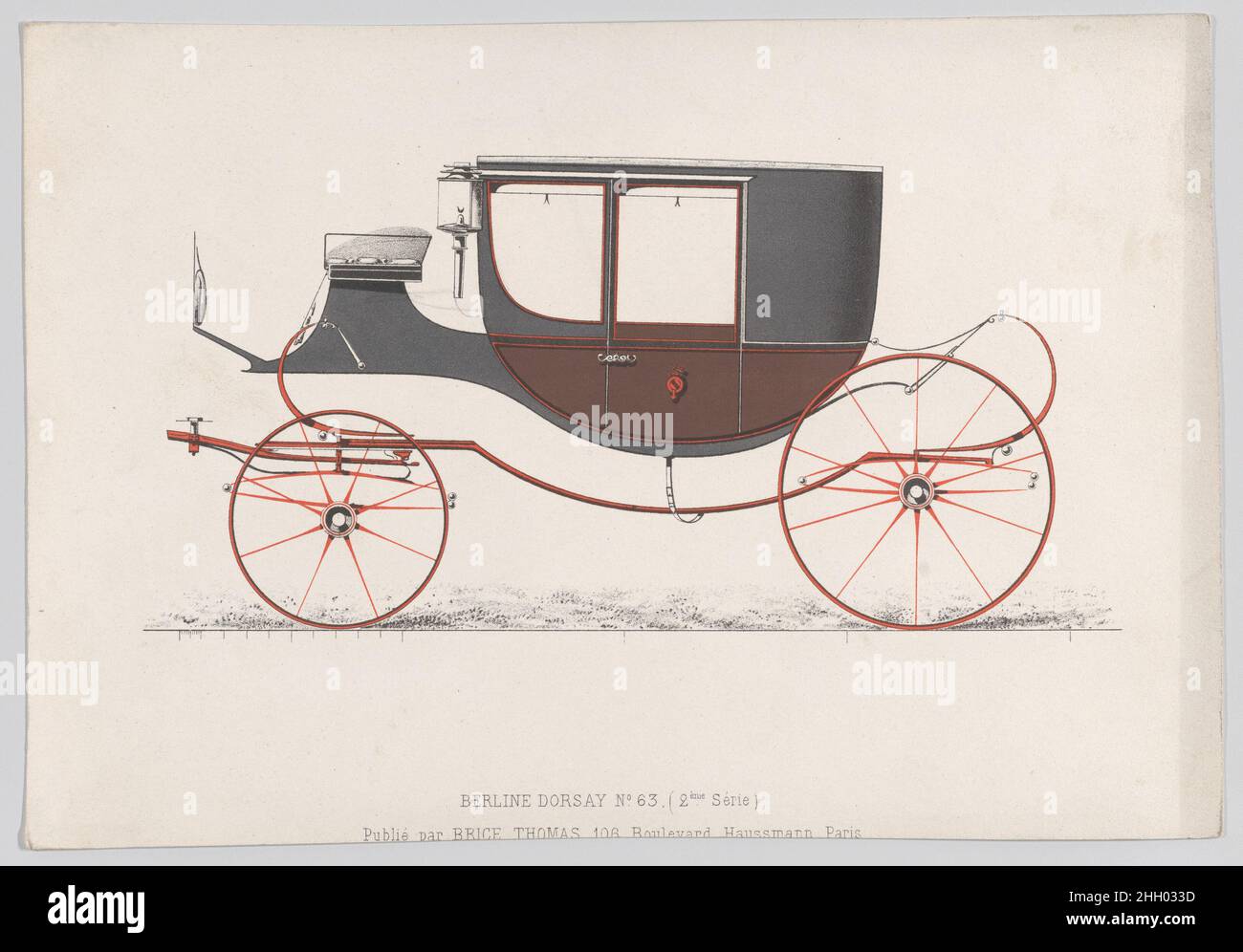 Design for Coach or Berlin/D'Orsay ca. 1870 Anonymous, French, 19th ...