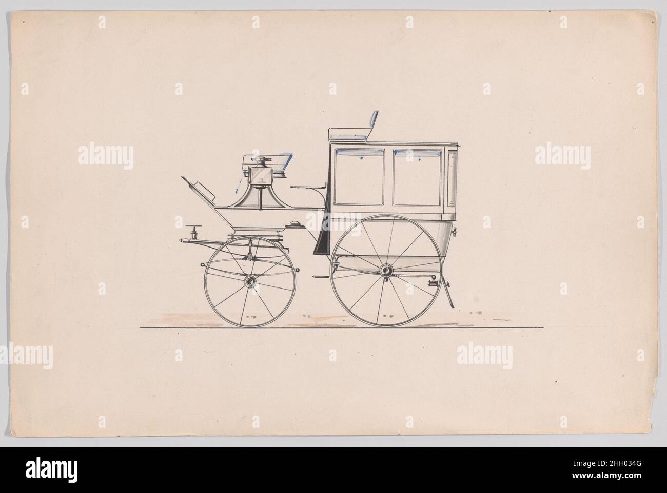 Design for Opera Bus (French?) ca. 1880 Brewster & Company ...