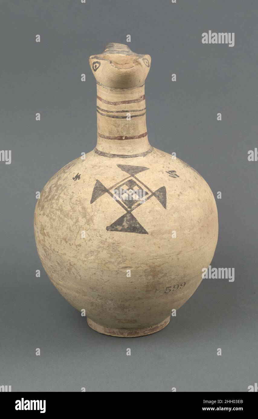 Juglet 750–600 B.C. Cypriot Geometric ornament including eyes and ...