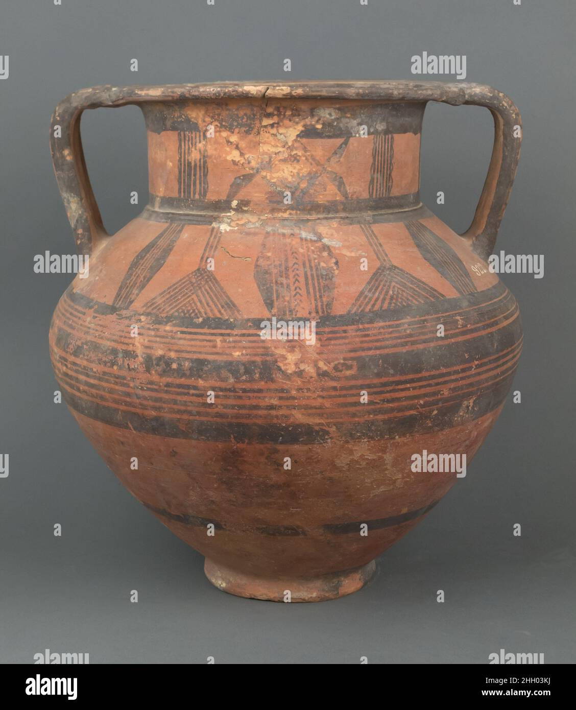 Amphora Cypriot Amphora with multiple handles and geometric decoration ...