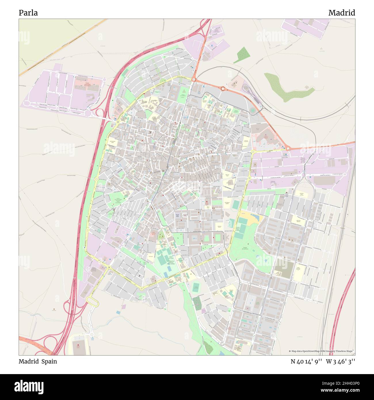Map of parla Cut Out Stock Images & Pictures - Alamy