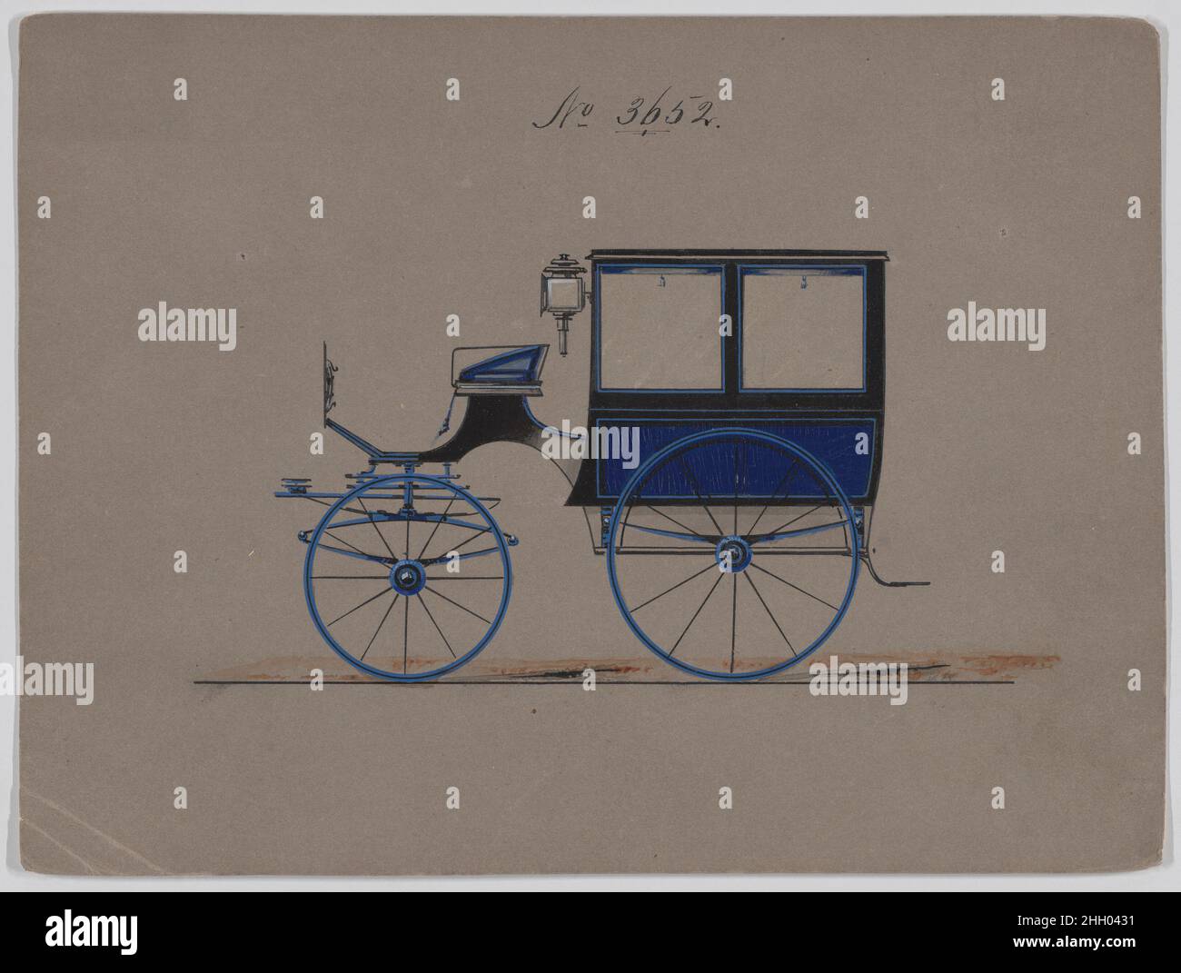 Design for Omnibus or Wagonette, no. 3652 1881 Brewster & Co. American ...